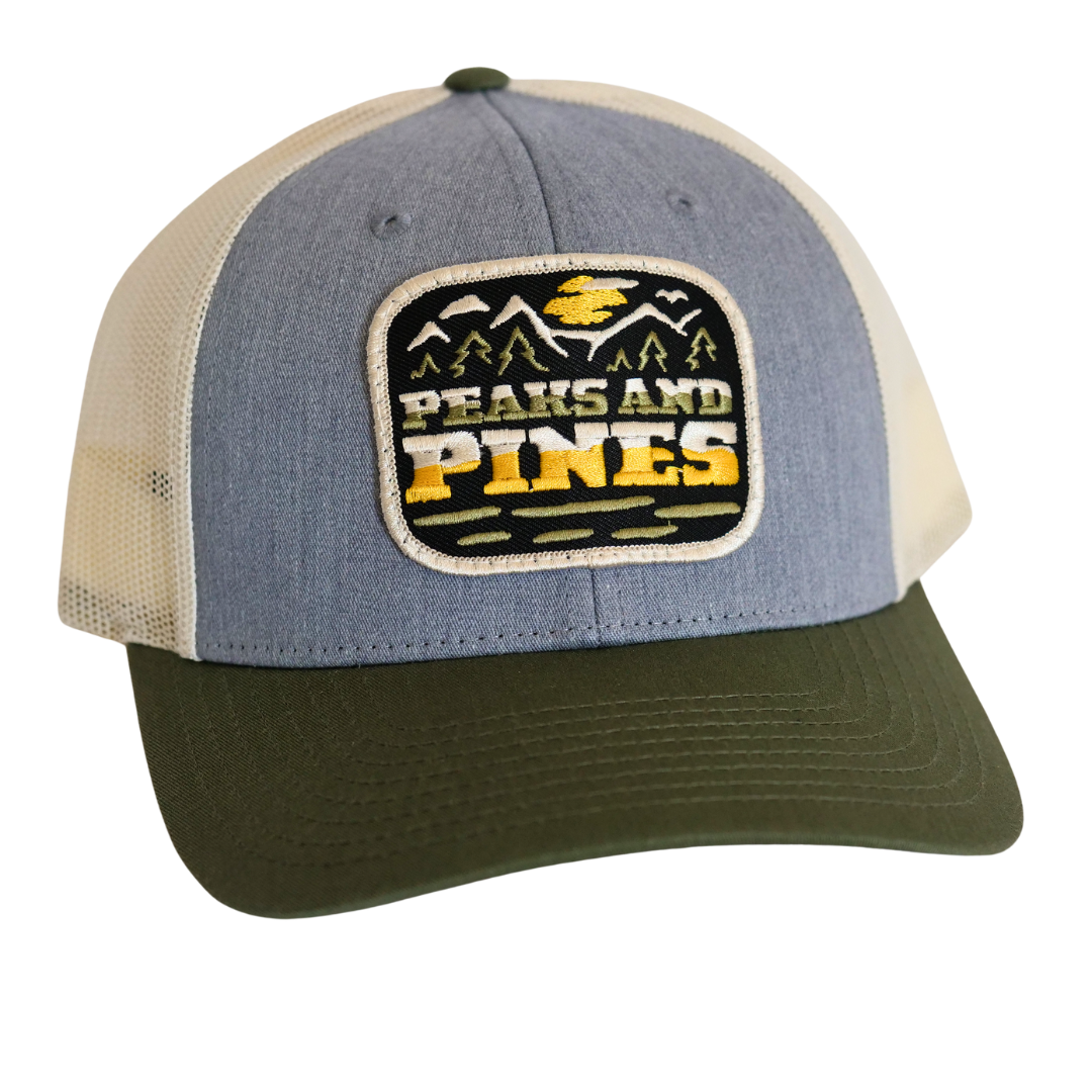 Peaks and Pines Low Profile Curved Trucker – Iconic Arizona
