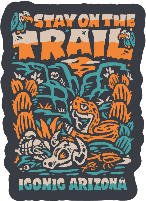 Stay on the Trail Sticker – Iconic Arizona
