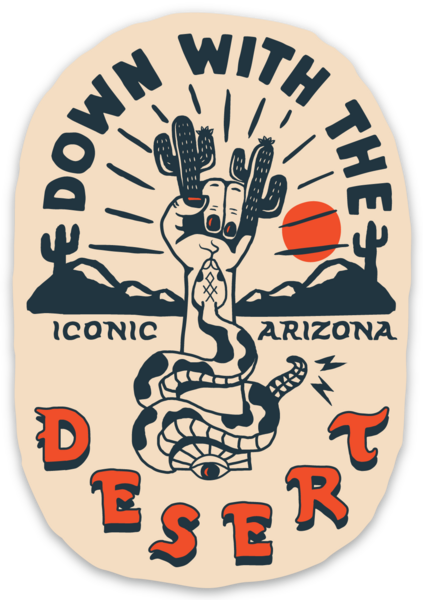 Down With the Desert Sticker – Iconic Arizona